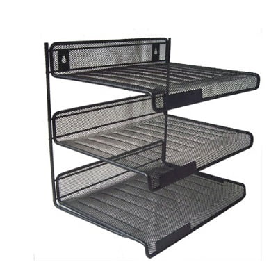SHELF DESK/WALL MESH 3 TIER BLACK | Walmart Canada