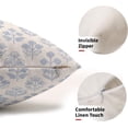 Baby Blue Floral Pillow Covers 12x20 Inch Set of 2, Vintage Flower ...