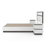 FOA Misti 3-Piece White Wood Bedroom Set - King + 2 Nightstands ...