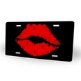 Yehwow Red Lips Metal Car Plate Aluminum License Plate - Walmart.com