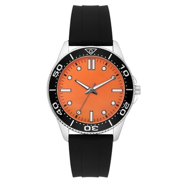 George Men's Watch: Gunmetal Case, Blue Textured Dial, Black Vegan ...