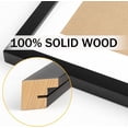 8x8 Black Picture Frames Square Nature Solid Wood 4 Pack for Wall ...