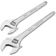 MAXPOWER Adjustable Wrench 15 Inch and 18 Inch, Heavy Duty Cr-V Steel ...