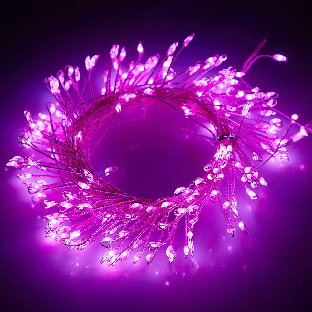 Morttic 20FT 200LEDs Fairy Cluster Firecracker Lights , Battery Powered ...