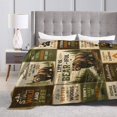 Bear Camping Blanket Gift Throw Blanket Forest Wildlife Gift for Men ...