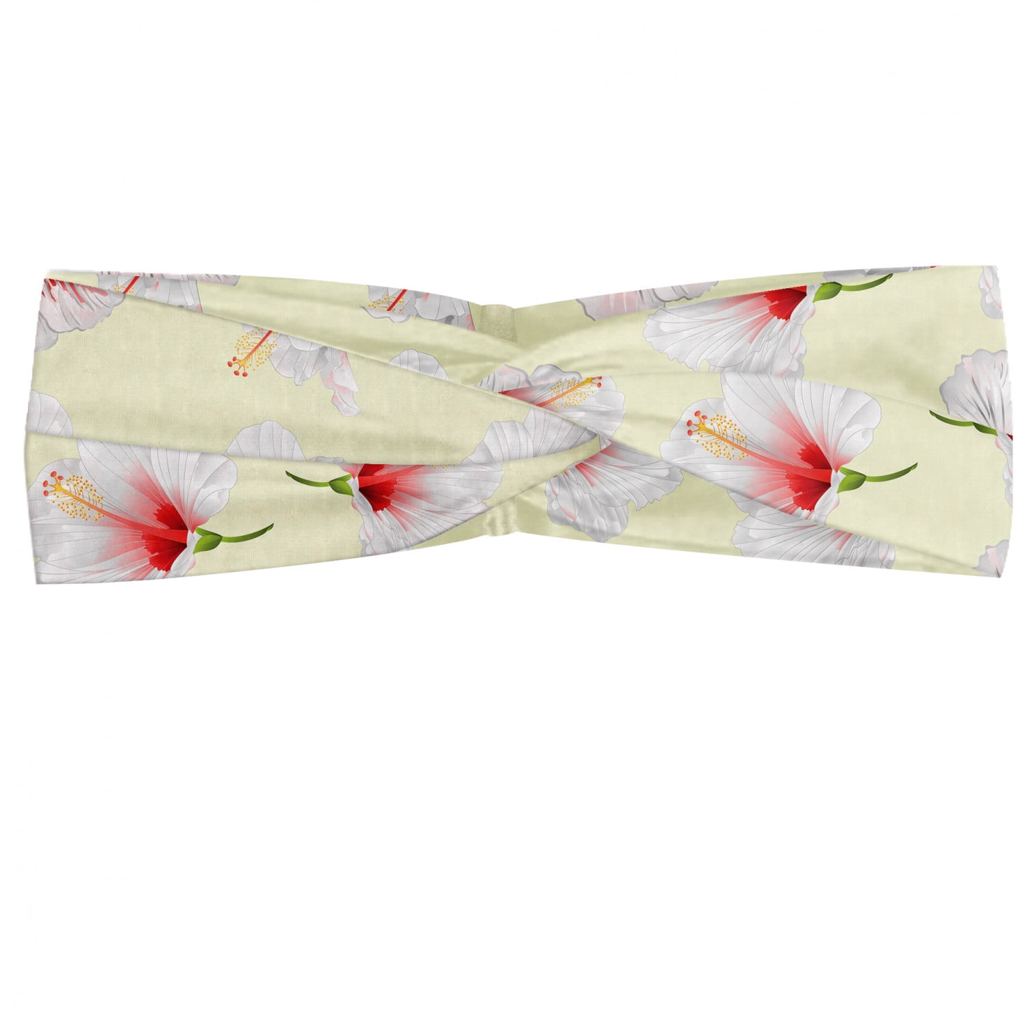 Floral Headband, Tropical Hibiscus Blooms Fragrance Petals of Exotic ...