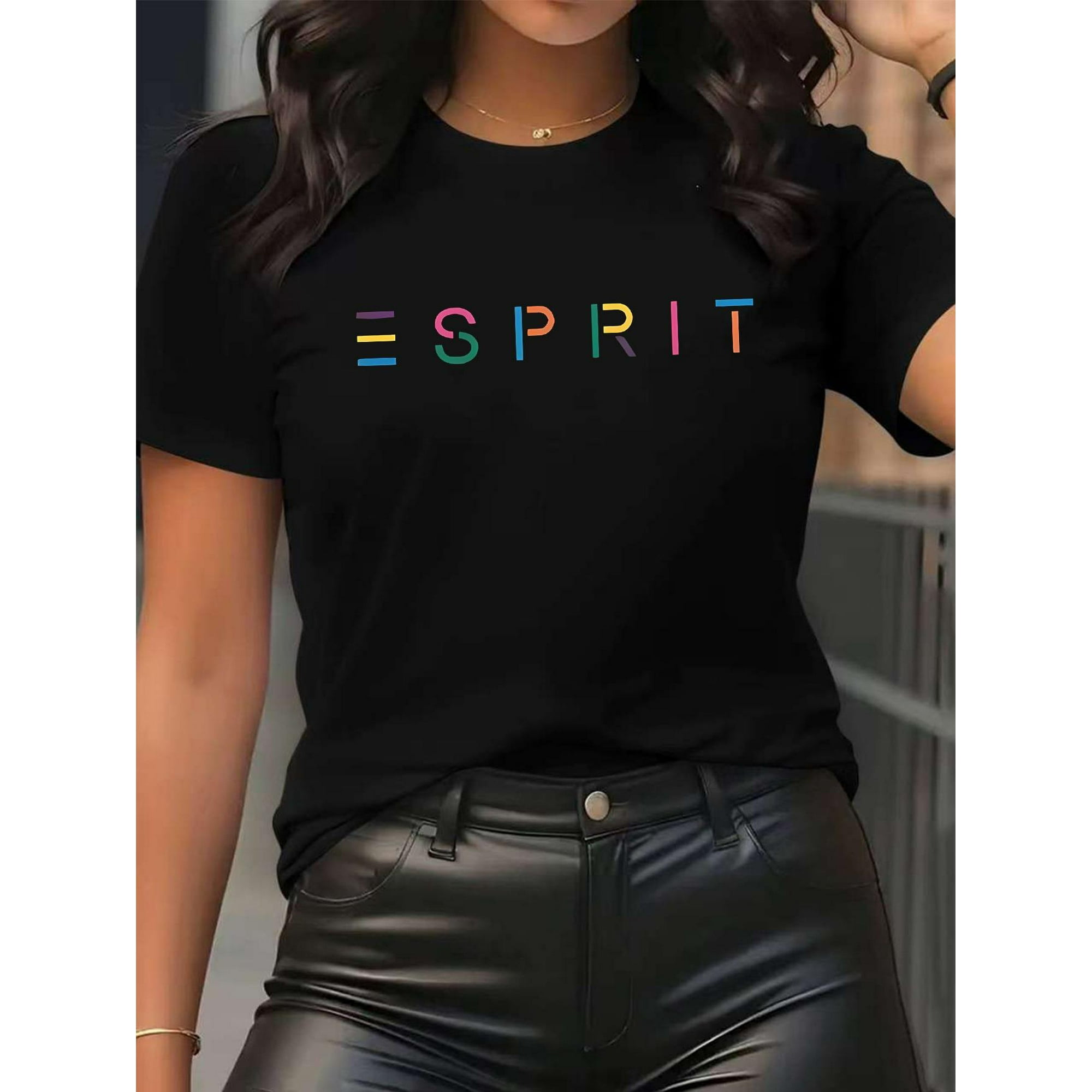 Click here for Generic Womens Esprit Graphic Tee - Casual Crew Ne... prices