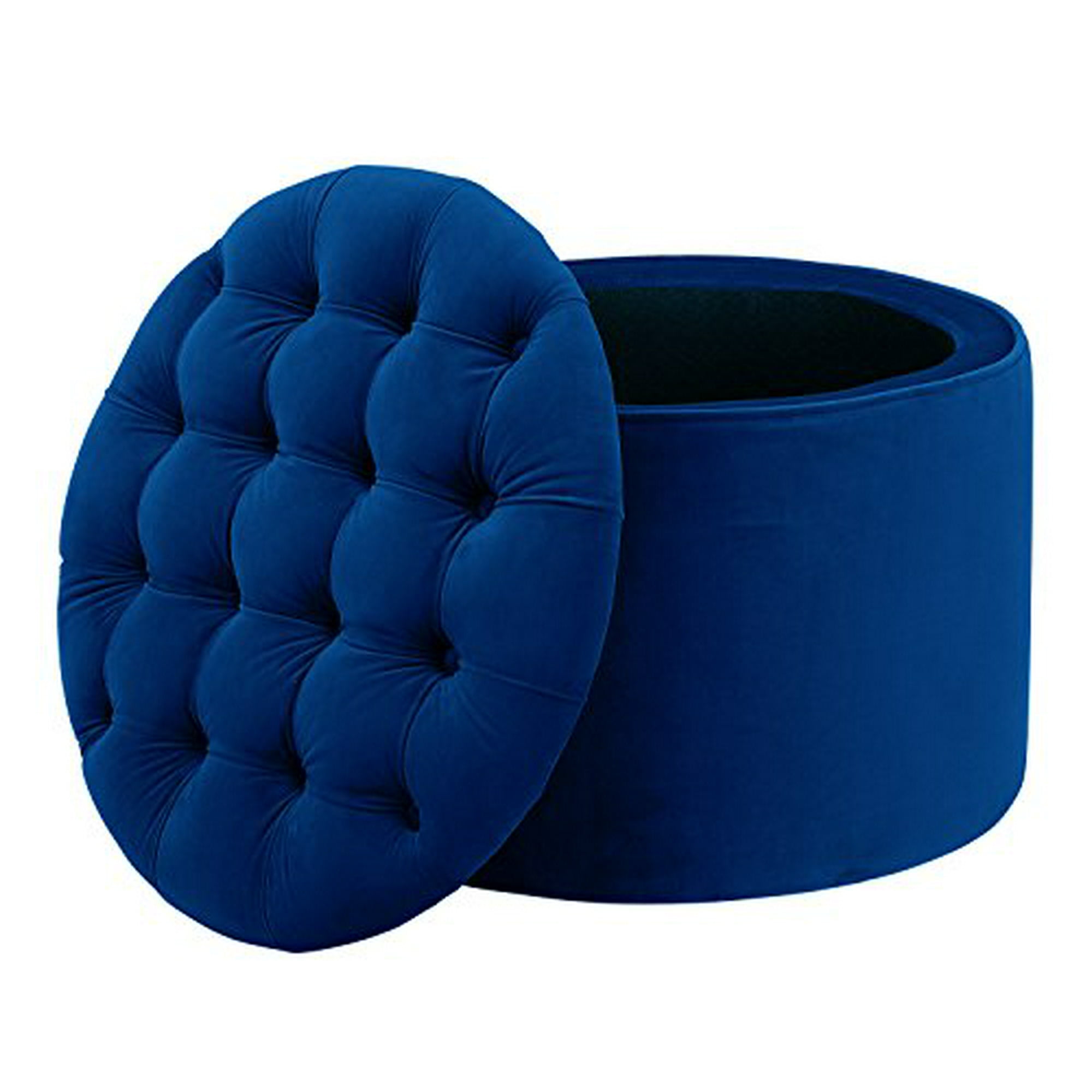 Click here for Tov Furniture Queen Velvet Storage Ottoman  Navy B... prices