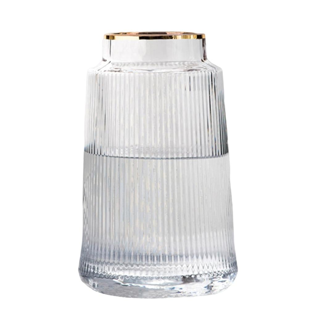 Transparent Flower Vases Tall Thickened Crystal Glass Hydroponics ...