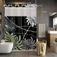 Bohemian Green Floral No Hook Shower Curtain with Snap in Liner, Modern ...