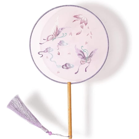 Chinese Fan Embroidery Hand Circular Fan, China Han Ancient Dance ...
