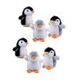 Cartoon Penguins Plush Pendant Keychain Pack of 6 Arctics Theme Keyring ...