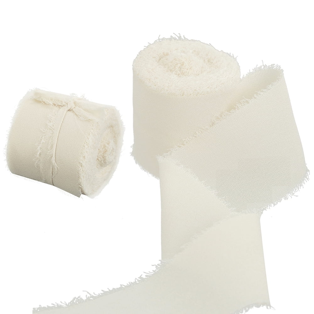 Chiffon Ribbon Fringe Silk Ribbon Handmade Ribbon Frayed Edges Ribbon ...