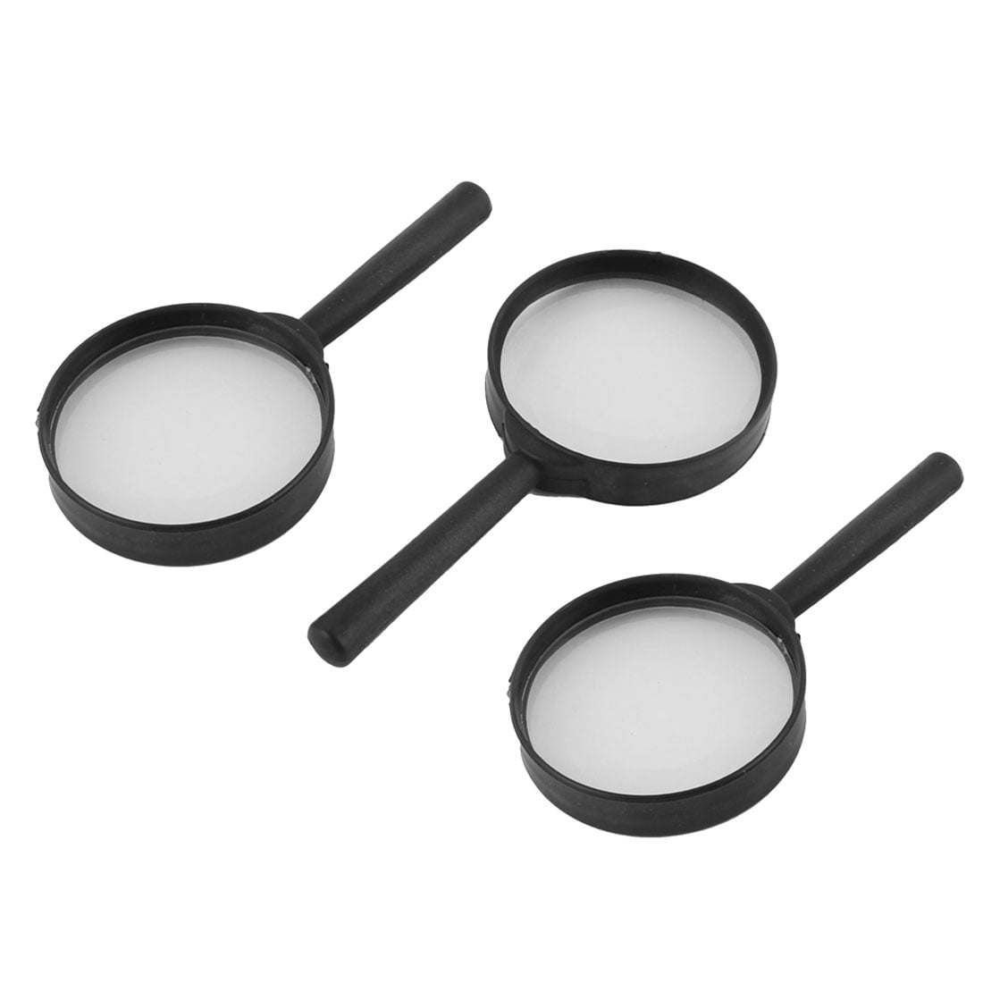 Plastic Frame Magnifying Glass Jewelry Loupe Magnifier Black Clear 5X 3 ...