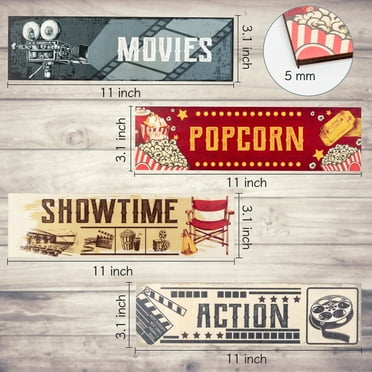 Hot Buttered Popcorn Metal Sign Retro Movie Theater Concessions Stand ...
