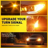AUXITO 2022 4KP8 1156, 7506, P21W, BA15S Amber LED Turn Signal Bulbs, CANBUS Error Free ...