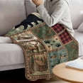 Boho Bear Deer Blanket Soft Cozy Warm Twin Blanket for Bed, Plush Fuzzy ...
