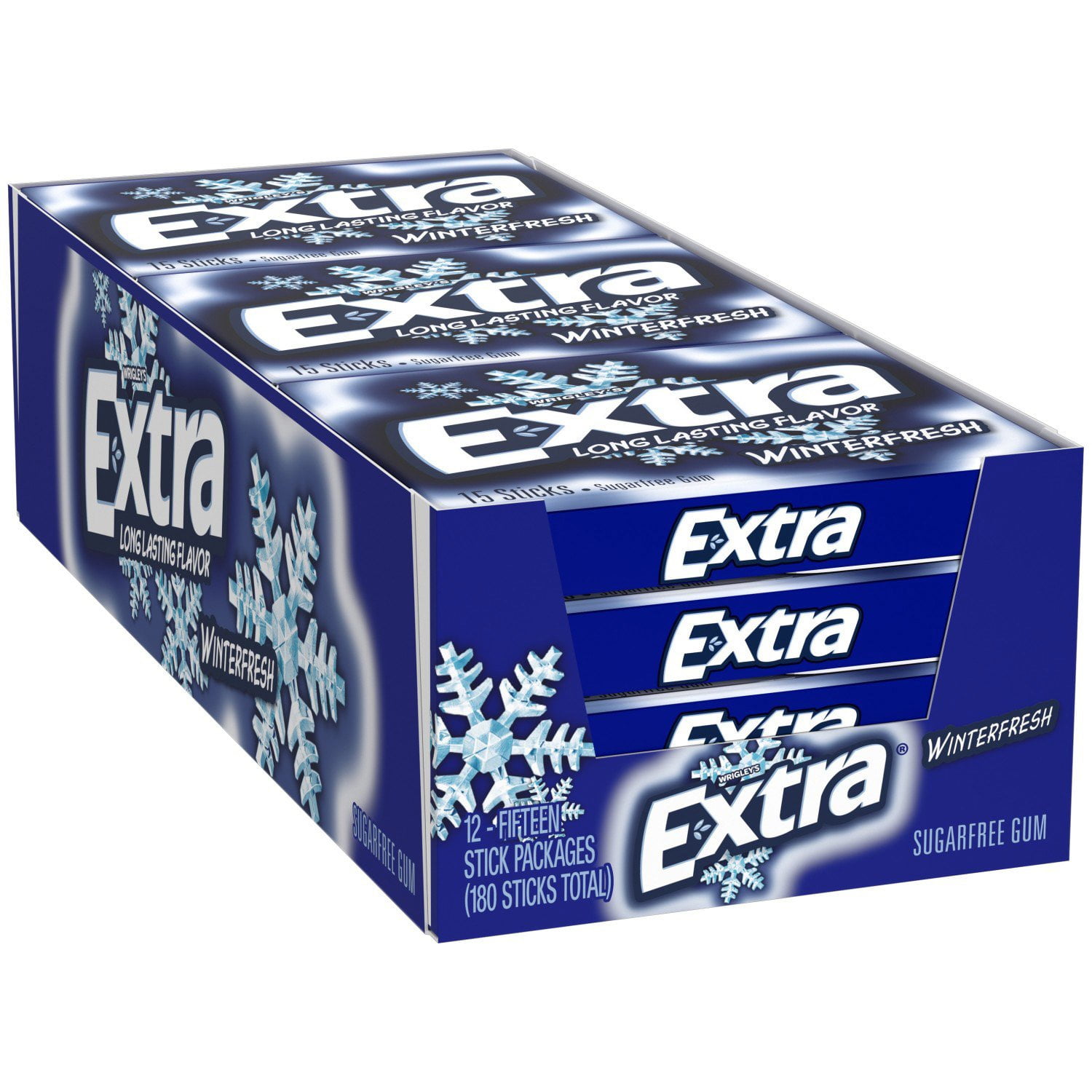 Extra Winterfresh Sugar-Free Gum (15 Count, 12 Packs.) - Walmart.com