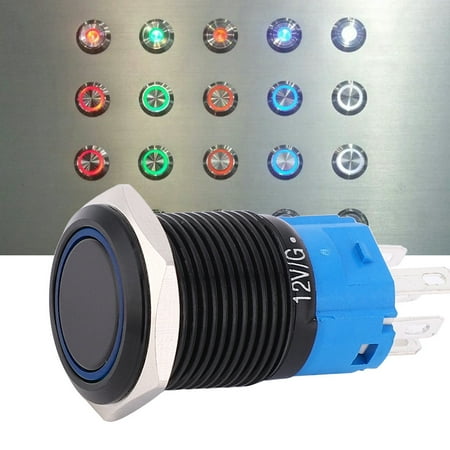 5 Pin Push Button Switch, Waterproof Firm Stainless Steel Pushbutton ...