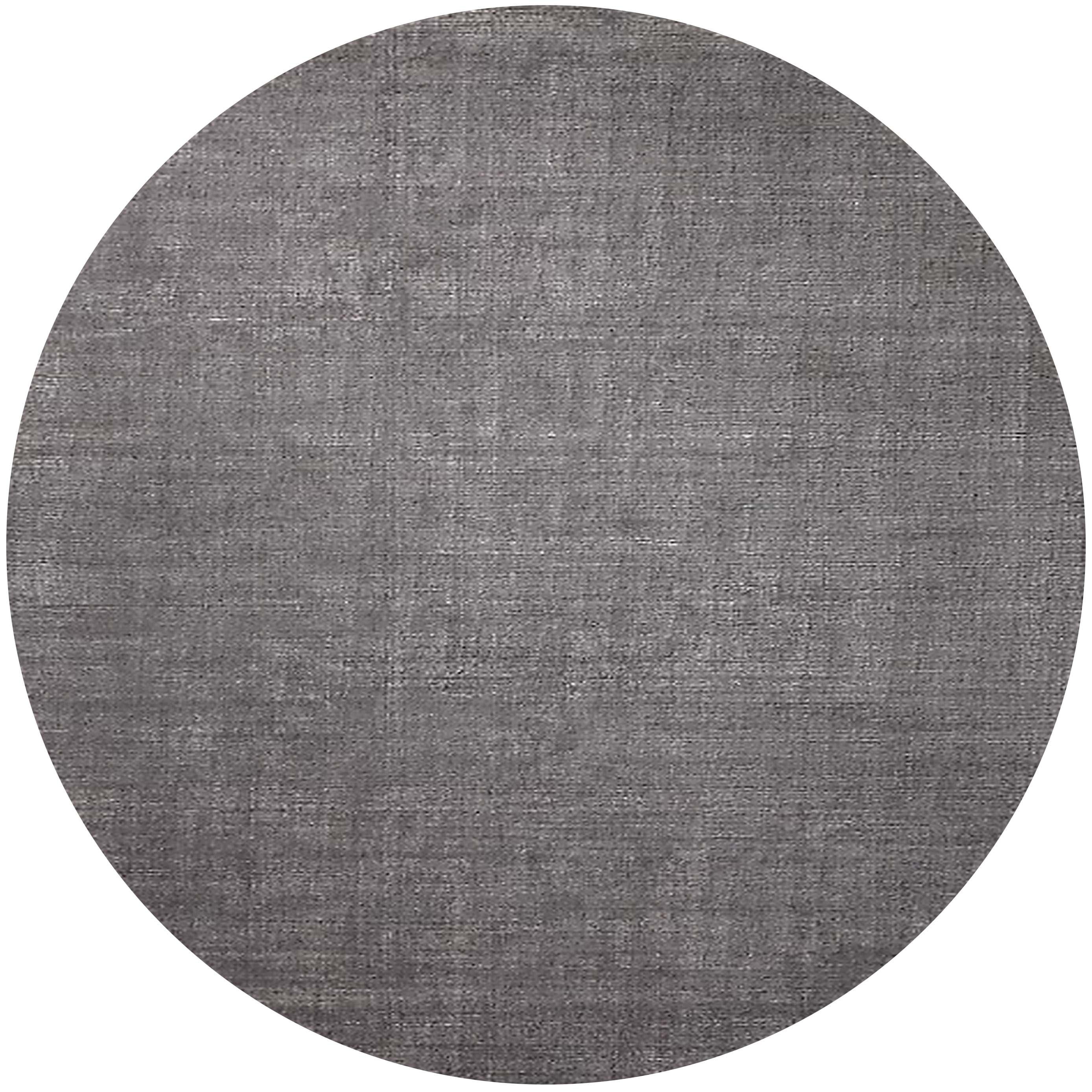 Ahgly Company Indoor Round Mid-Century Modern Carbon Gray Oriental Area ...