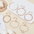 6Pcs 6 Style Alloy Paperclip & Cable & Figaro Chain Bracelets Set Ring ...