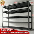 REIBII 55" W Garage Shelving Unit 3000LBS Heavy Duty Metal Shelving ...