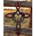 America 250th Rustic Horseshoe Cross Decor Patriotic Heart And Cross ...