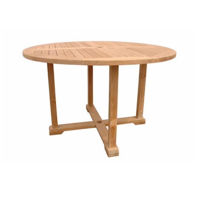 Teak 4-Foot Round Table with Frame - Walmart.com