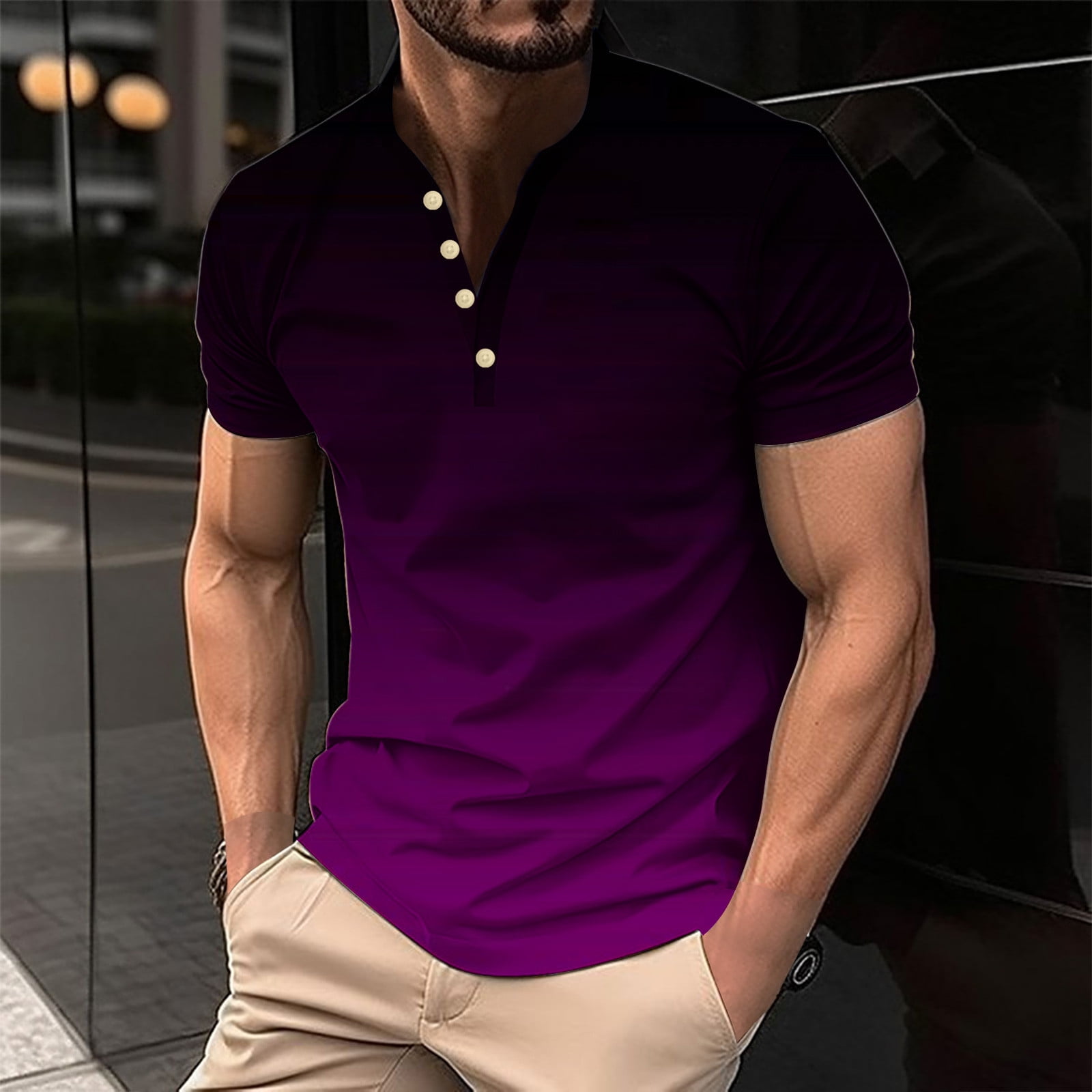 Click here for Styesk T Shirts For Man Mens Printing Button Casua... prices