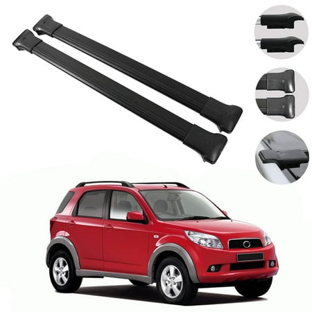 Roof Rack Cross Bars Luggage Carrier Black for Daihatsu Terios 2006 ...