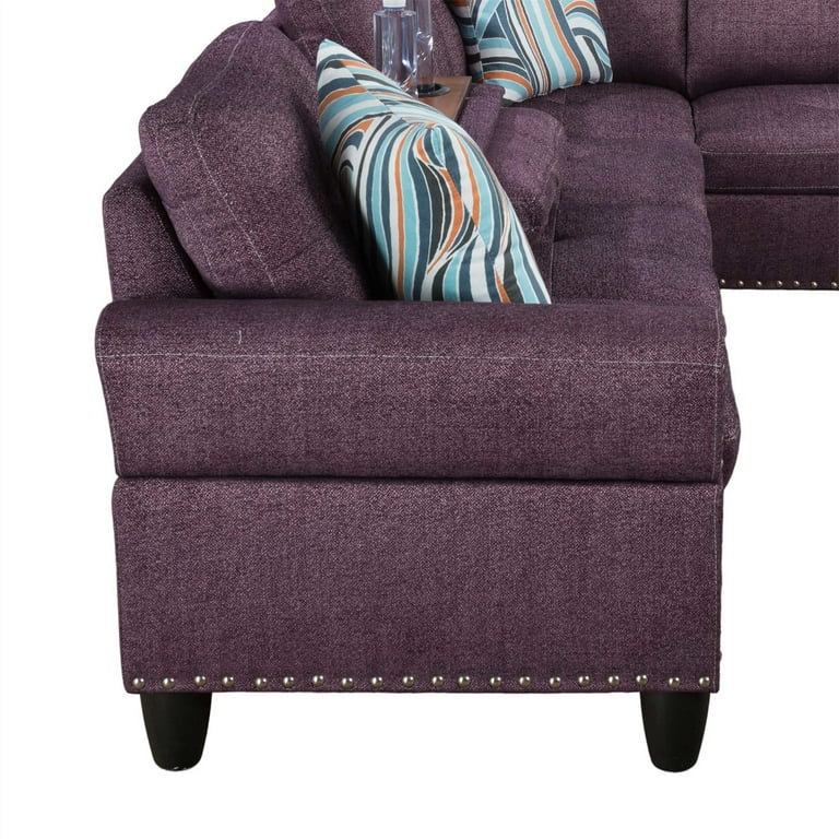 Purple Sectional Sofa Chaise | Cabinets Matttroy
