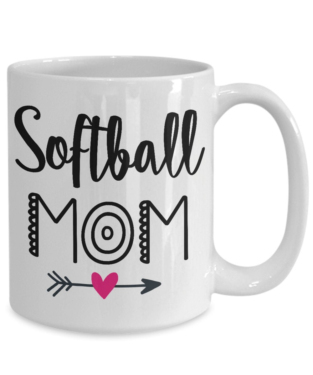 Softball Mom V1 White Gift coffee mug - Walmart.com
