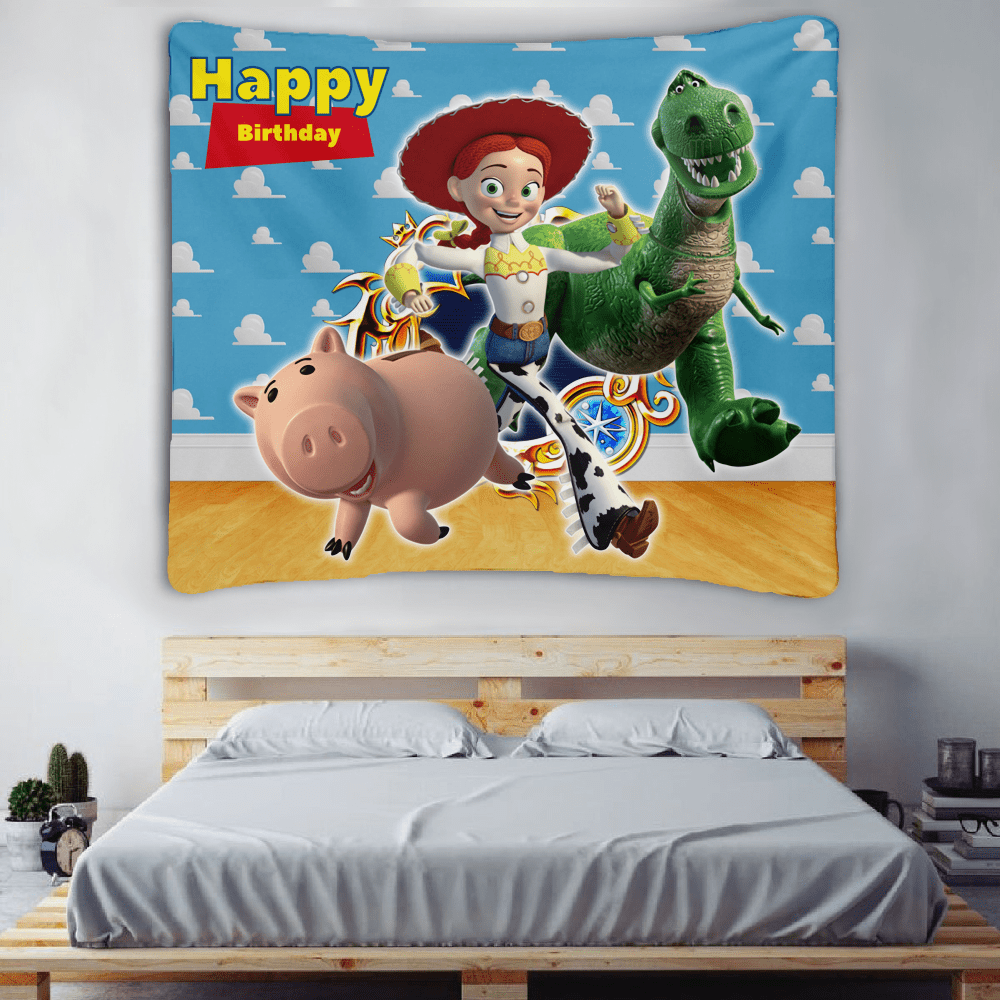Toy Story Hanging Photography Backdrops Pretty Vivid Animation Print ...
