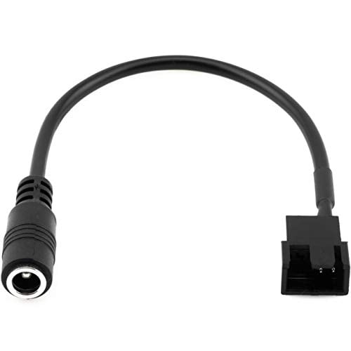 CRJ Female DC Power Supply Plug to PC Case Fan Power Adapter Cable ...