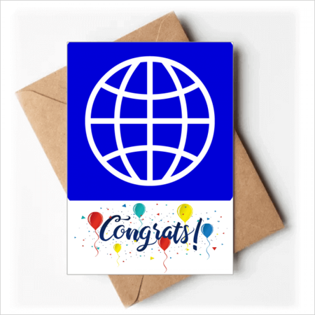 Earth Blue Square Warning Mark Wedding Cards Congratulations Greeting ...