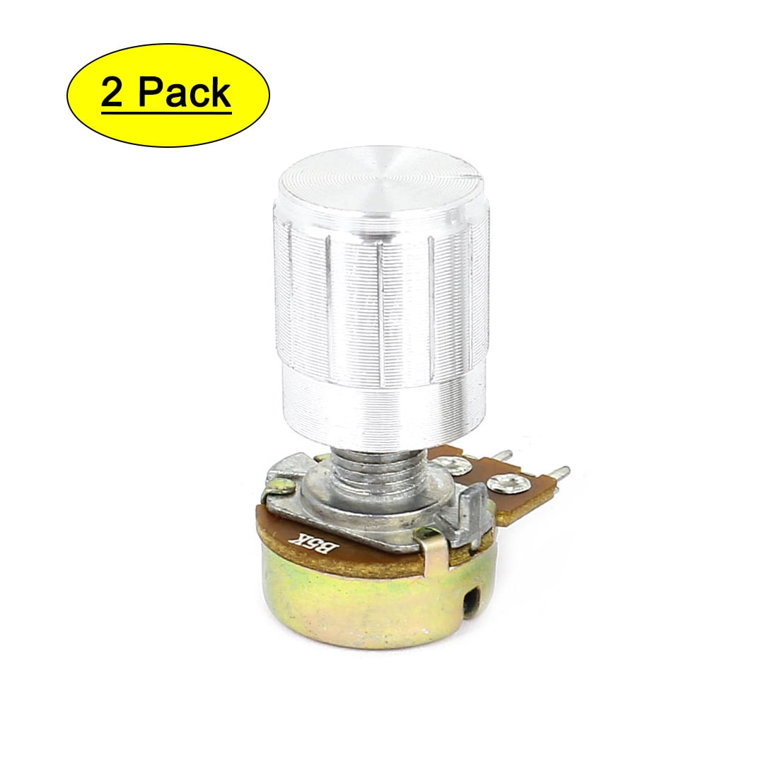 2 Pieces 5K OHM Linear Taper Rotary Potentiometer 5KB B5K Pot - Walmart.com