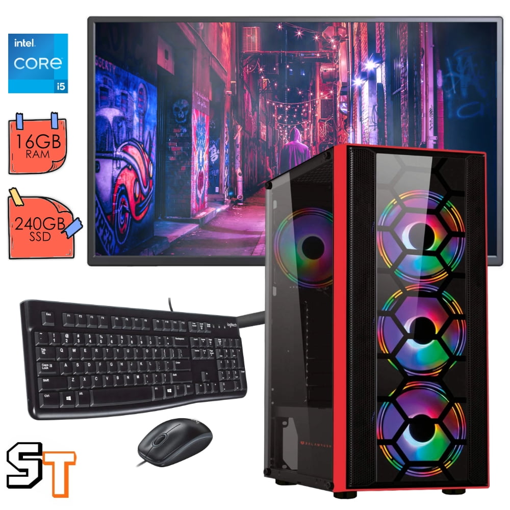 PC gamer i5 12400 Super Tienda RAM 16GB SSD 240GB 500W 80+ monitor 19.5 ...