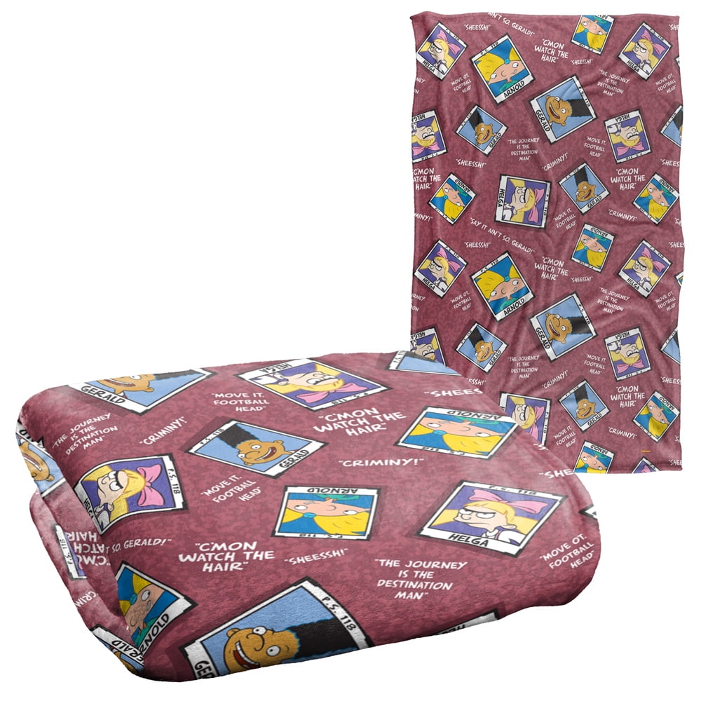 Nickelodeon Brand Blanket, 36"x58" Yearbook Pattern Bkt Silky Touch ...