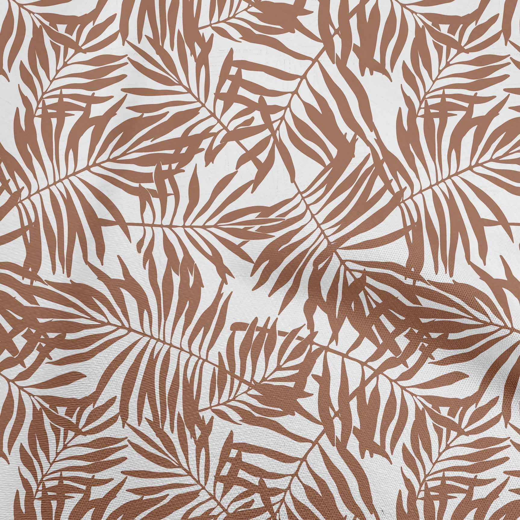 oneOone Silk Tabby Brown Fabric Leaf Dress Material Fabric Print Fabric ...