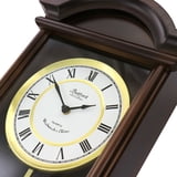 Bedford Clock Collection George 22 inch Chestnut Brown Wood Chiming ...