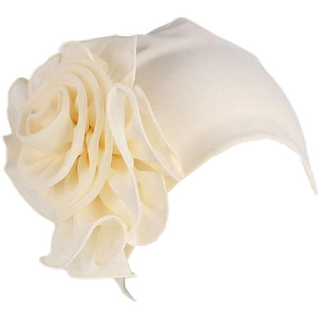 Women's King Size Flower Stretchy Beanie Turban Bonnet Chemo Cap for ...
