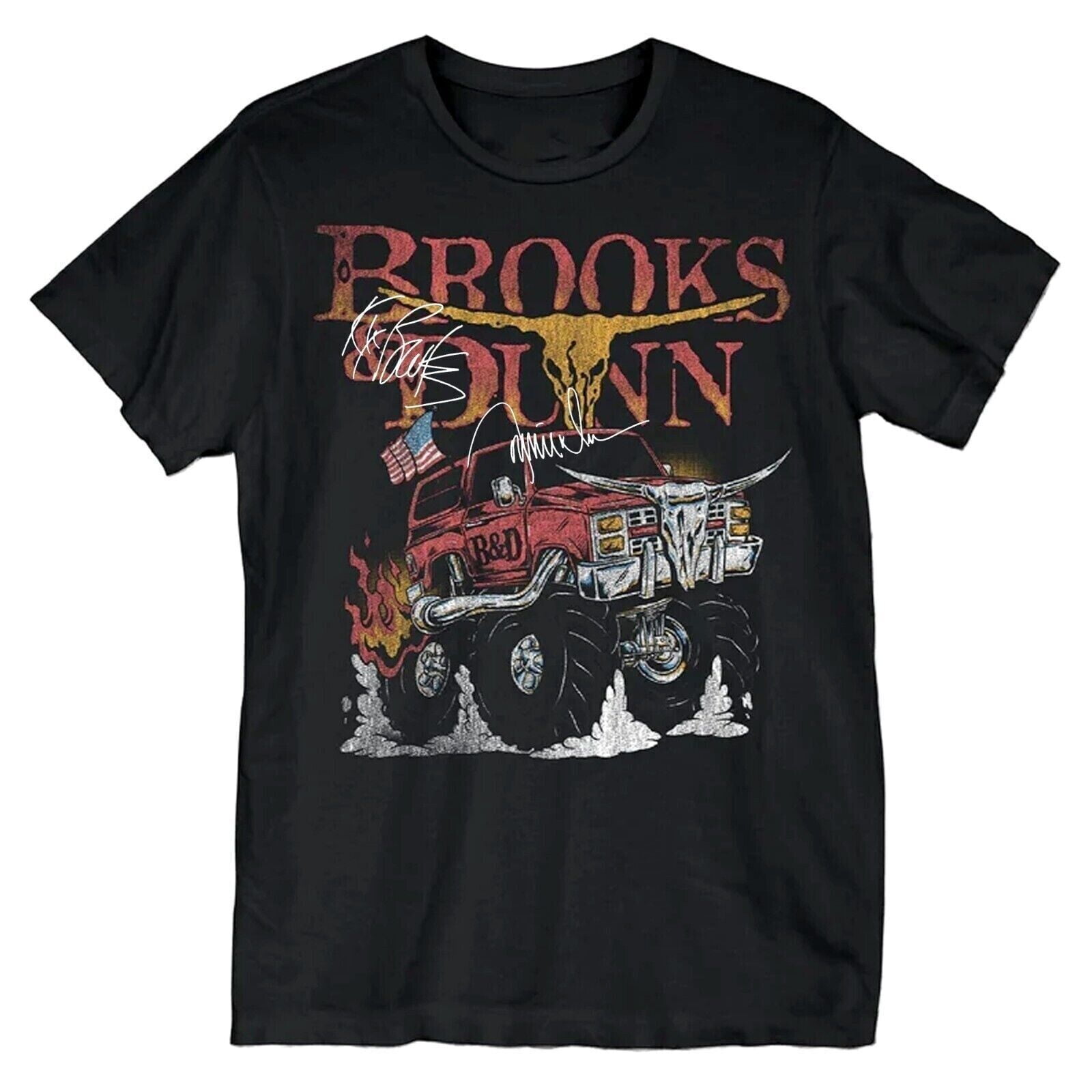 Click here for Variofashion Brooks & Dunn Cotton Unisex T-Shirt prices