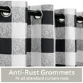 DriftAway Buffalo Check Blackout Curtains, 2 Panels, 52x84 Inch, Black ...