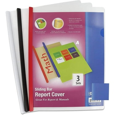 Clear Front Report Cover With Fasteners, Three-Prong Fastener, 0.5 ...