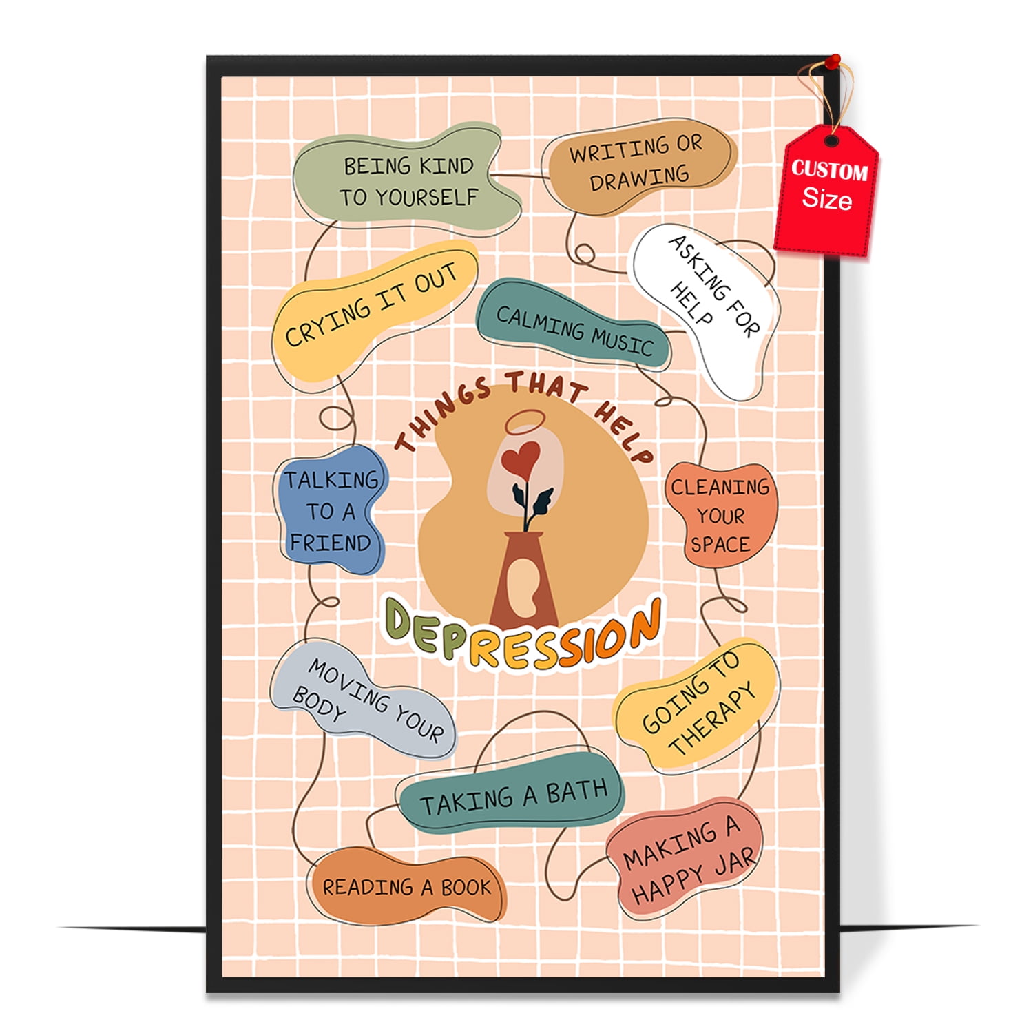 LOLUIS Help Depression Poster, Mental Health Poster for Classroom ...