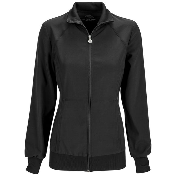 Cherokee Infinity Women Medical Scrubs Jacket Zip Front 2391A, L, Black ...