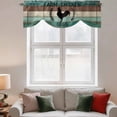 Chicken Eggs Tie Up Valances Curtain, Farmhouse Animal Teal Green Wood ...