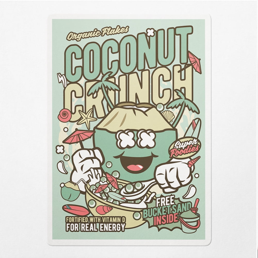 Angdest Club Decal Stickers Of Coconut Crunch Premium Indoor (No ...
