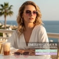 Agiufgs Rimless Cat Eye Sunglasses, Gradient Lens for Glare Reduction ...