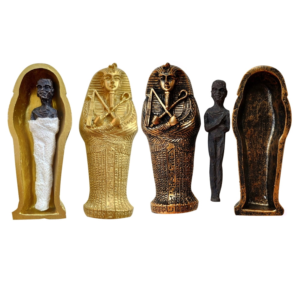 Bestonzon Mummy Aquarium Coffin Tank Ornament Egyptian Fish Resin ...